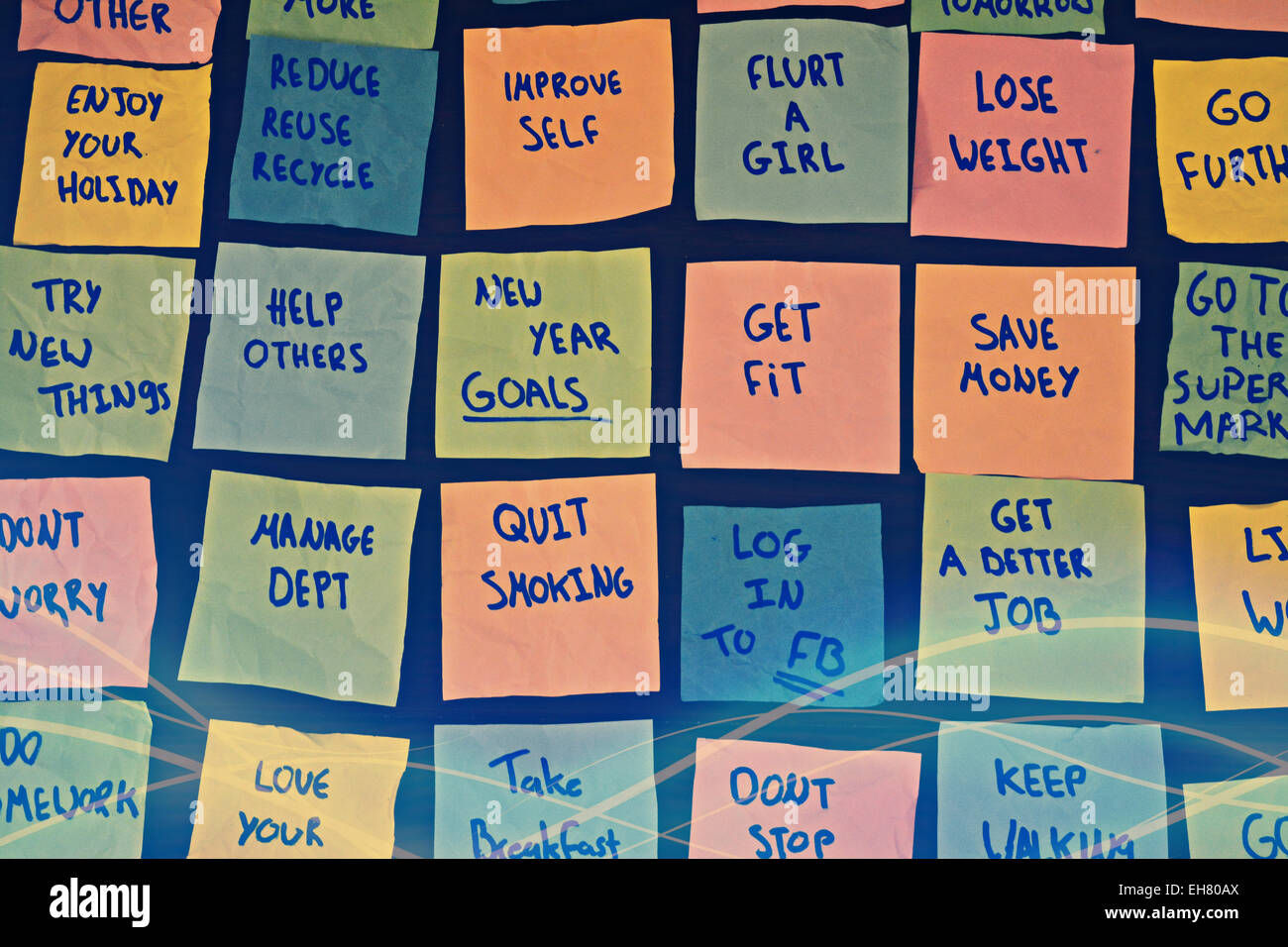 Colourful notes hi-res stock photography and images - Alamy