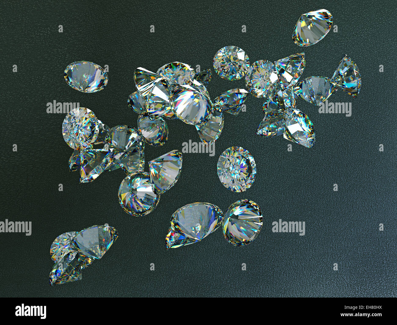Large diamonds flow over leather background. High resolution Stock ...
