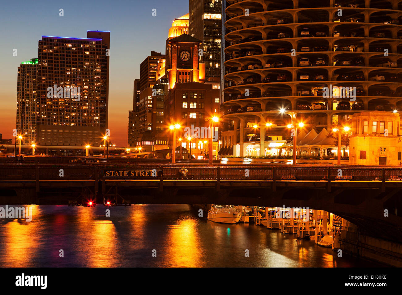 State Street Bridge in Chicago. Chicago, Illinois, USA Stock Photo - Alamy