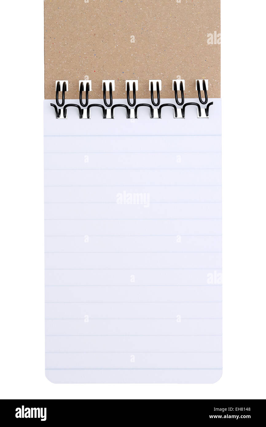 blank spiral notepad on white background Stock Photo - Alamy