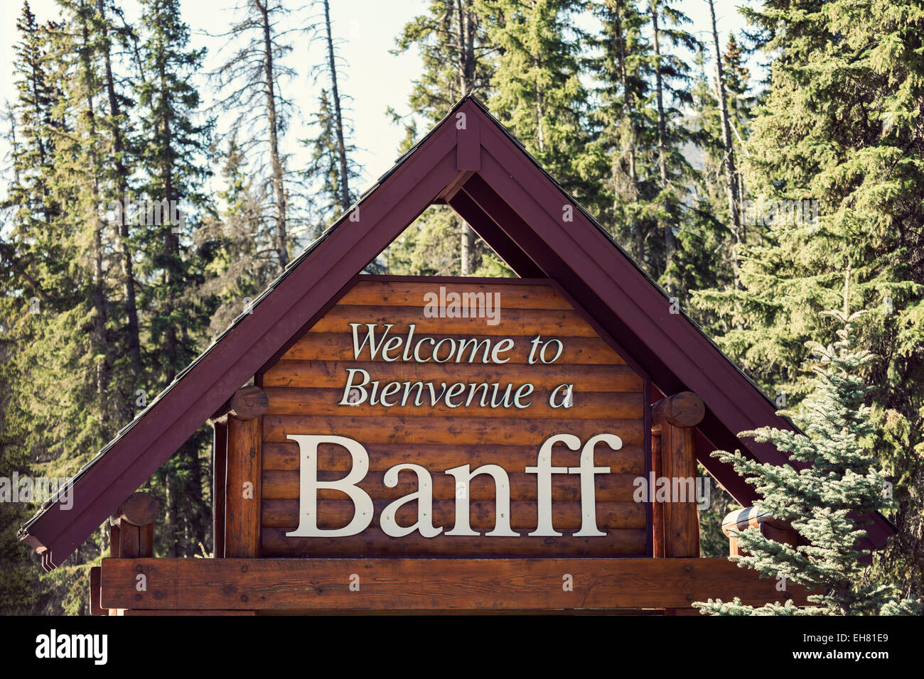 Welcome to Banff National Park. Banff, Alberta, Canada Stock Photo - Alamy