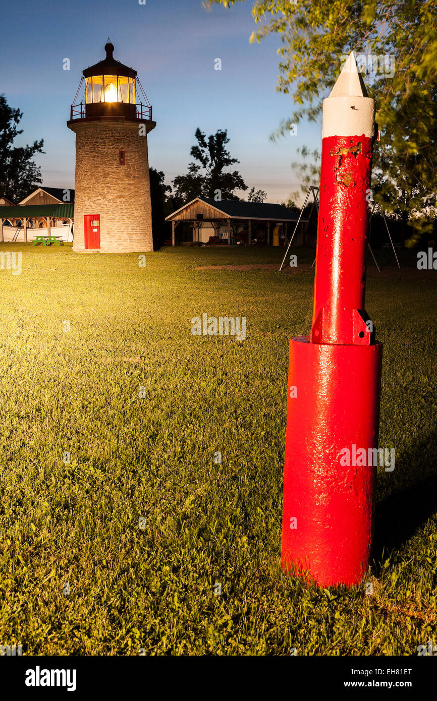 False Duck Island Lighthouse in Milford, Ontario, Canada Stock Photo ...