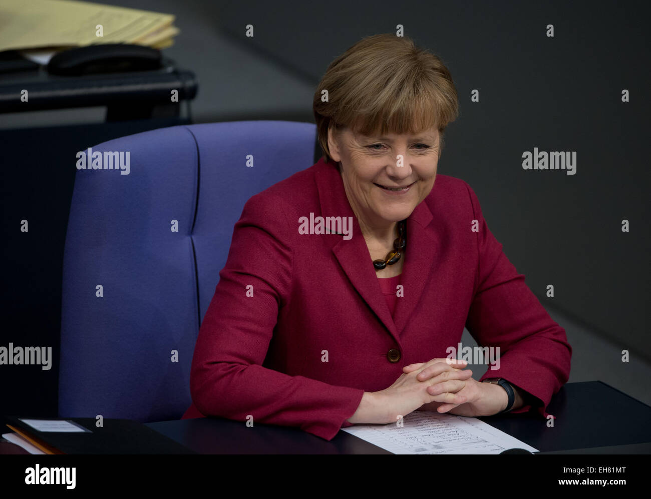 Berlin, Germany. 06th Mar, 2015. German chancellor Angela Merkel (CDU ...