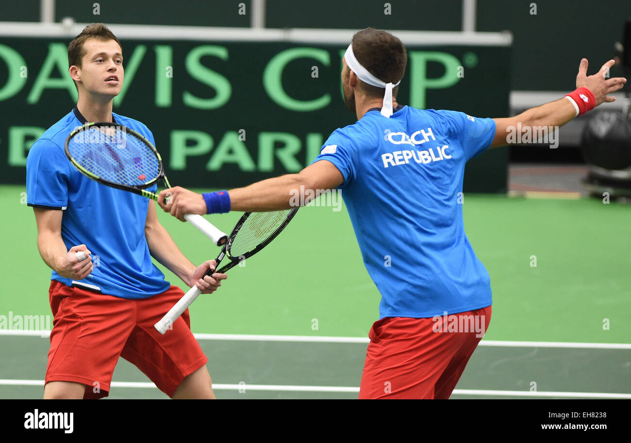 Ostrava, Czech Republic. 7th Mar, 2015. Adam Pavlasek (left), his ...
