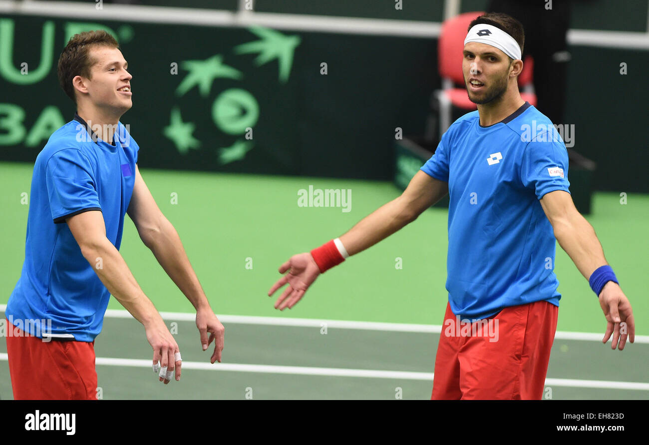 Ostrava, Czech Republic. 7th Mar, 2015. Adam Pavlasek (left), his ...