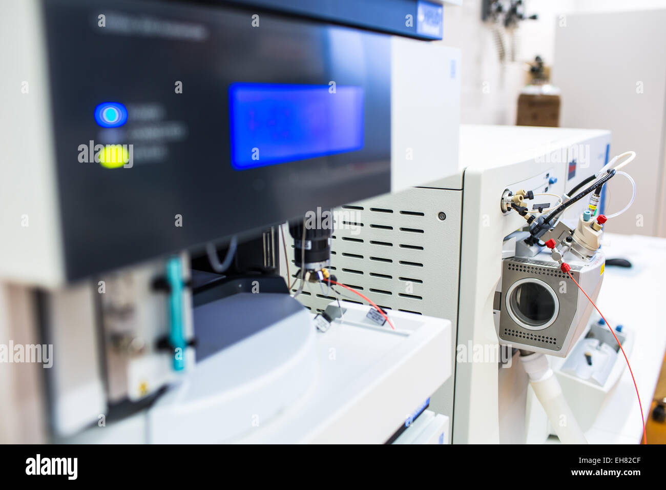 Chemistry lab Detail of a machine/chromatograph (shallow DOF; color ...