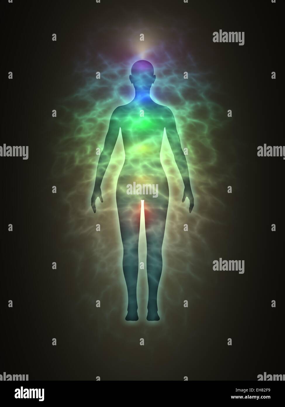 Human aura and healing energy Stock Photo - Alamy