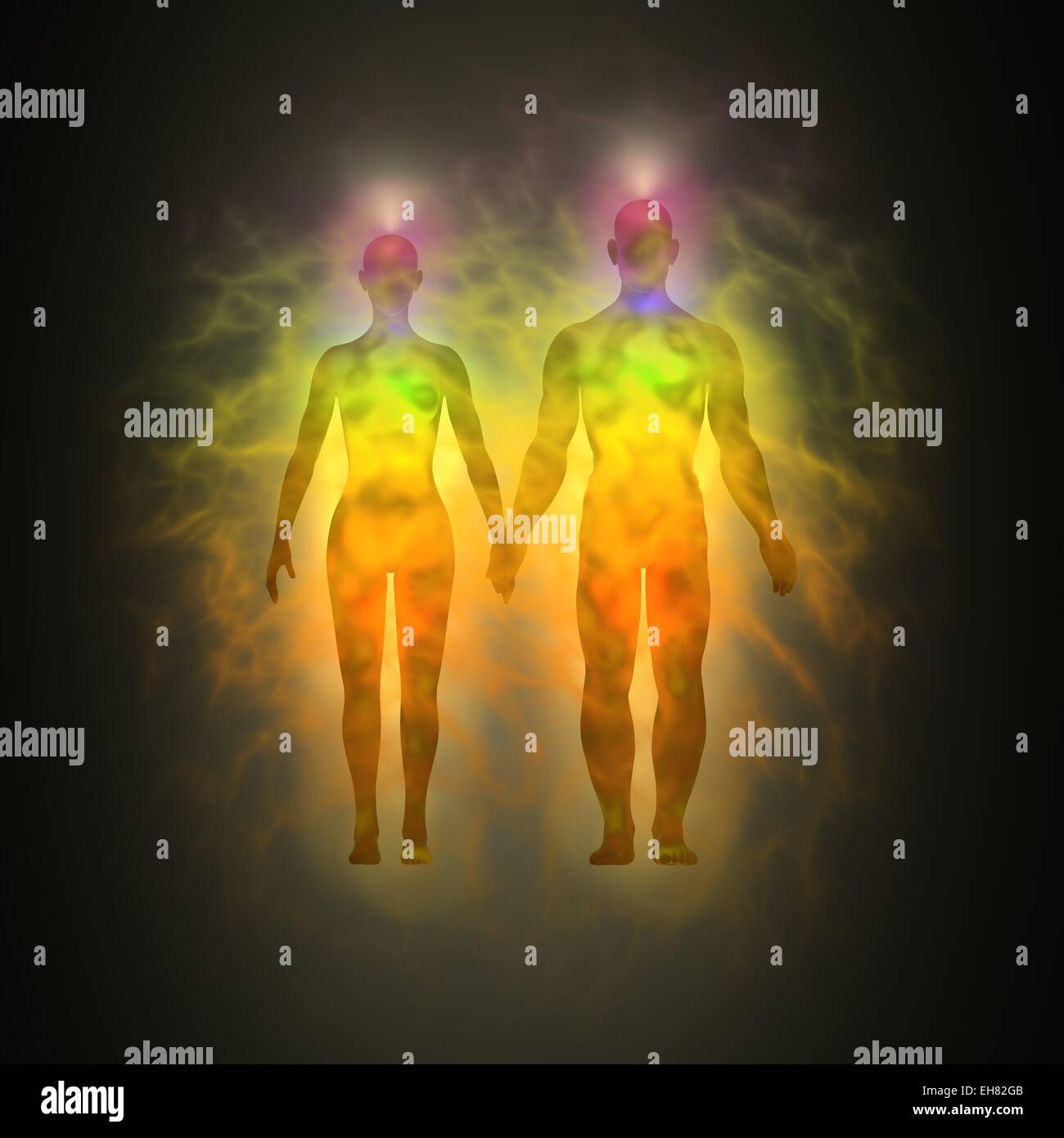 Human energy body, aura, chakra, energy Stock Photo - Alamy