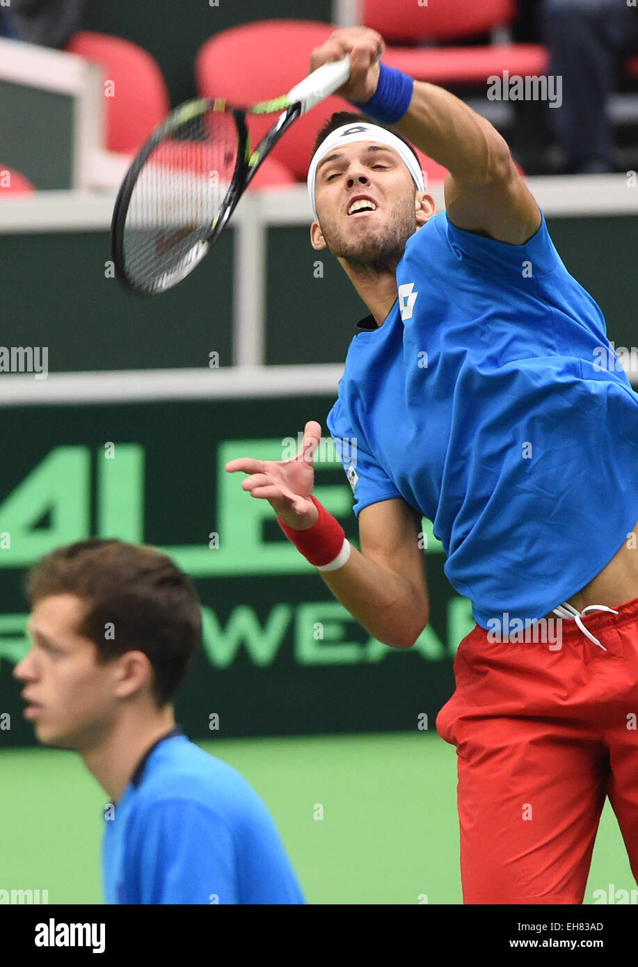 Ostrava, Czech Republic. 7th Mar, 2015. Adam Pavlasek (left), his ...