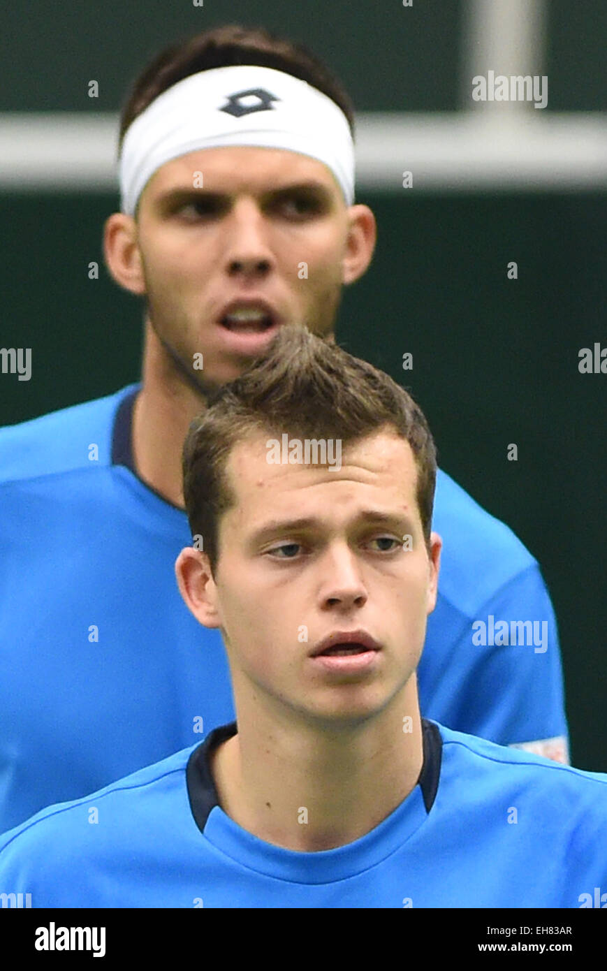 Ostrava, Czech Republic. 7th Mar, 2015. Adam Pavlasek (front) and his ...
