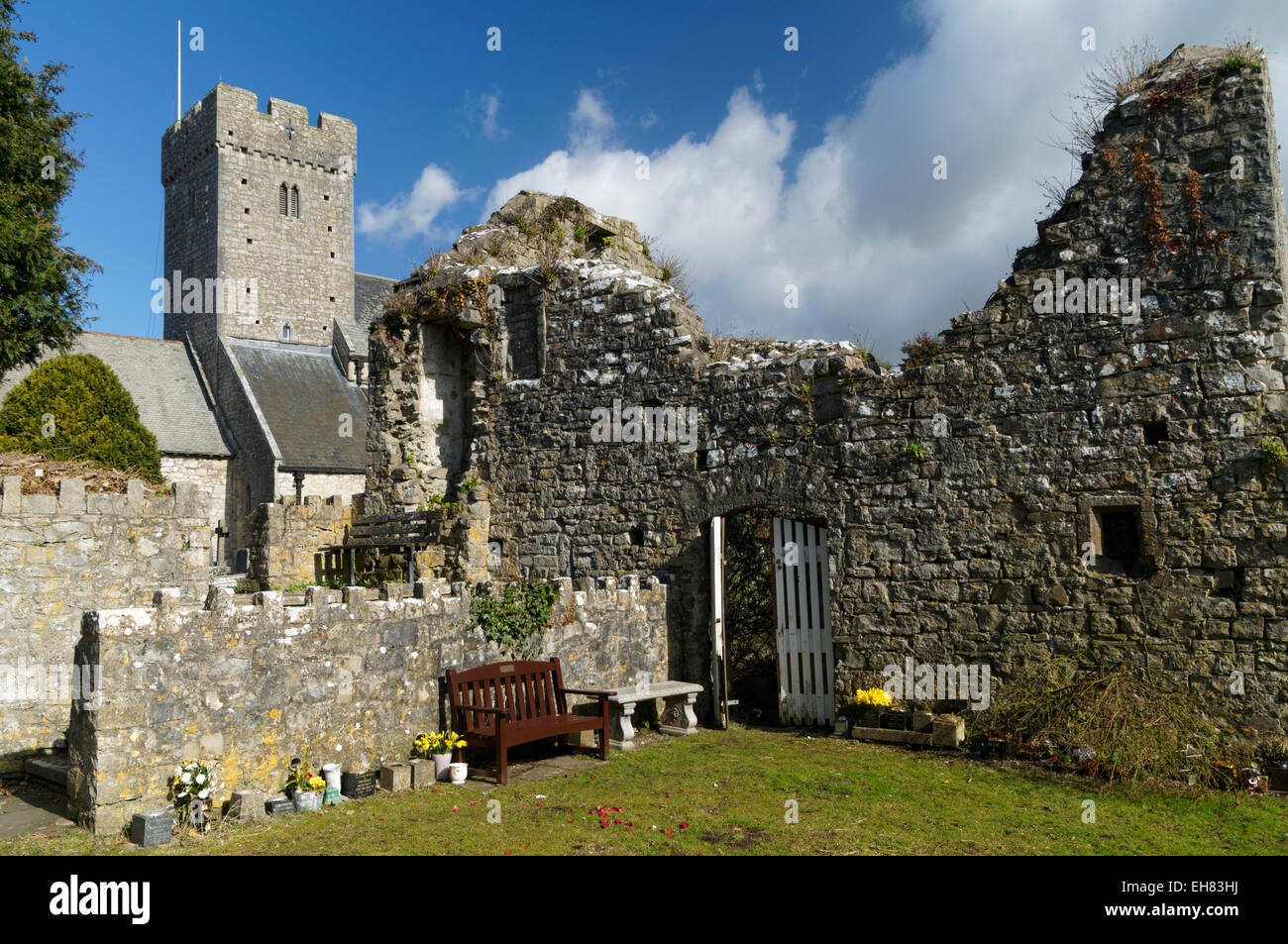 Remains of the Raglan Chantry Priests House, St Illtyds Church ...