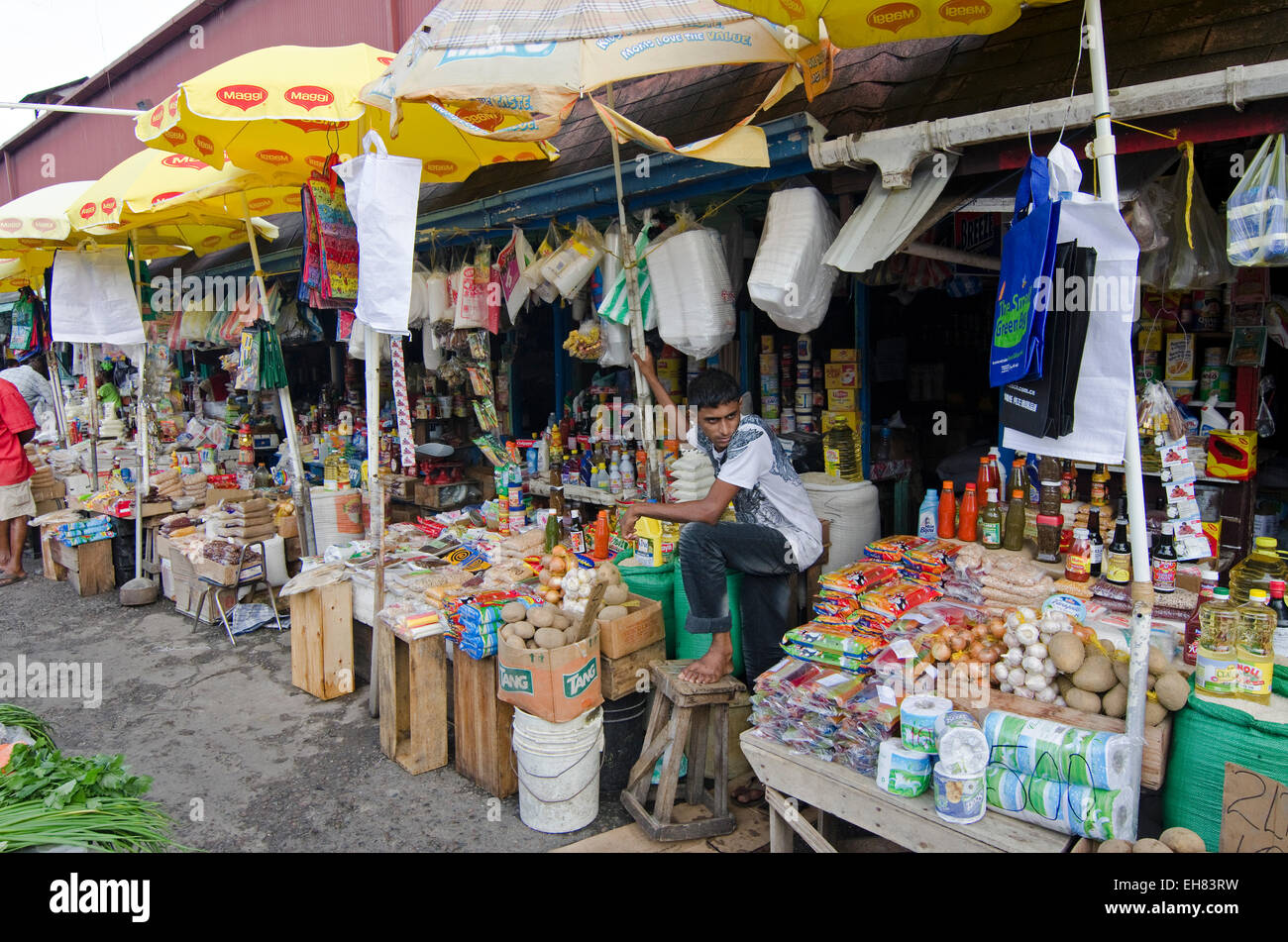 Grocery stalls in Stabroek Market, Georgetown, Guyana, South America ...