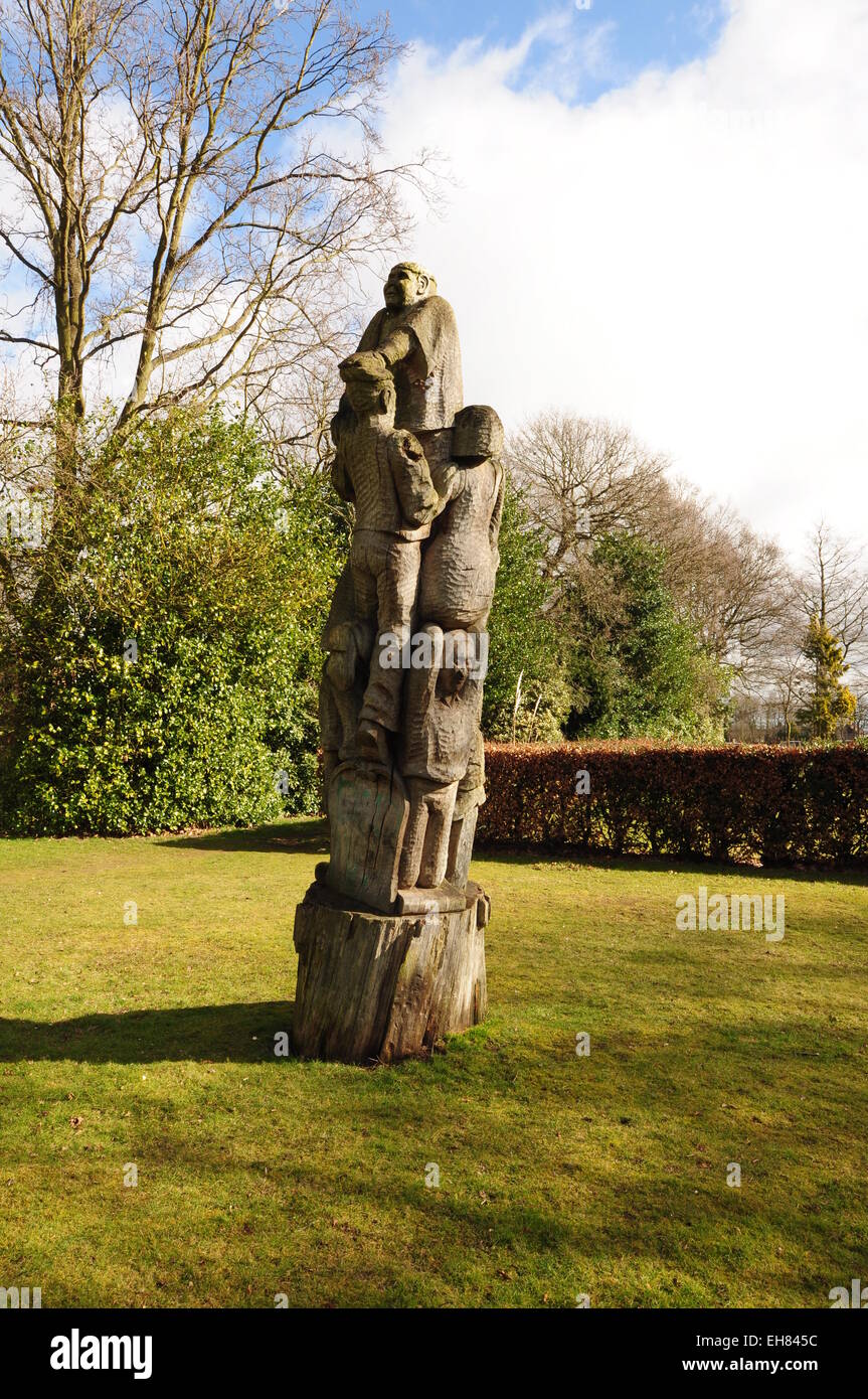 Wood sculpture depicting the Peasants' Revolt, 1381, by sculptor Mark ...