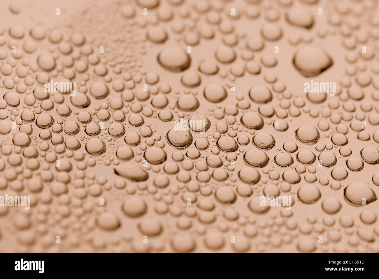 Water Drops in Sepia Color Stock Photo - Alamy