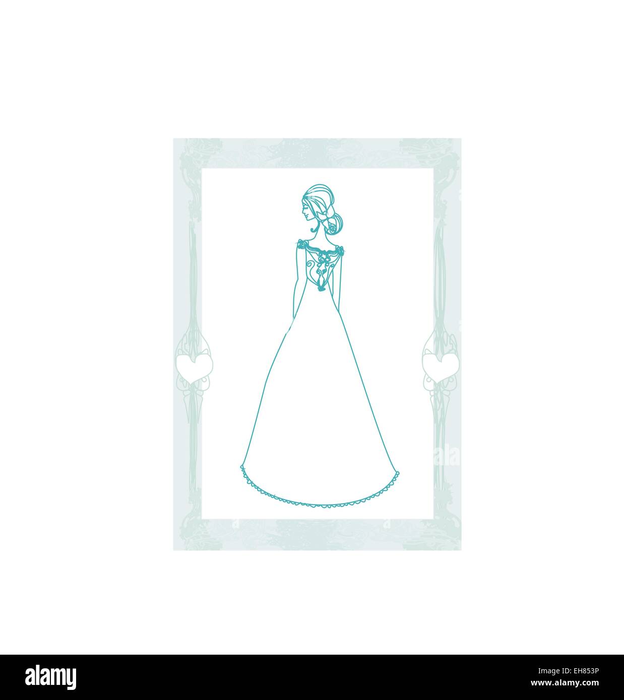 Beautiful bride - doodle illustration Stock Vector Image & Art - Alamy