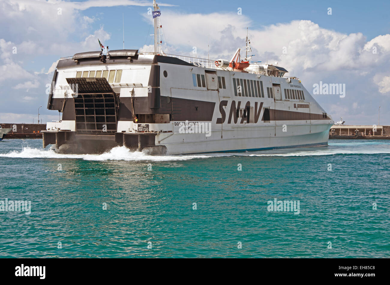 Capri Harbour Ferry Italy Mediterranean Europe Stock Photo - Alamy