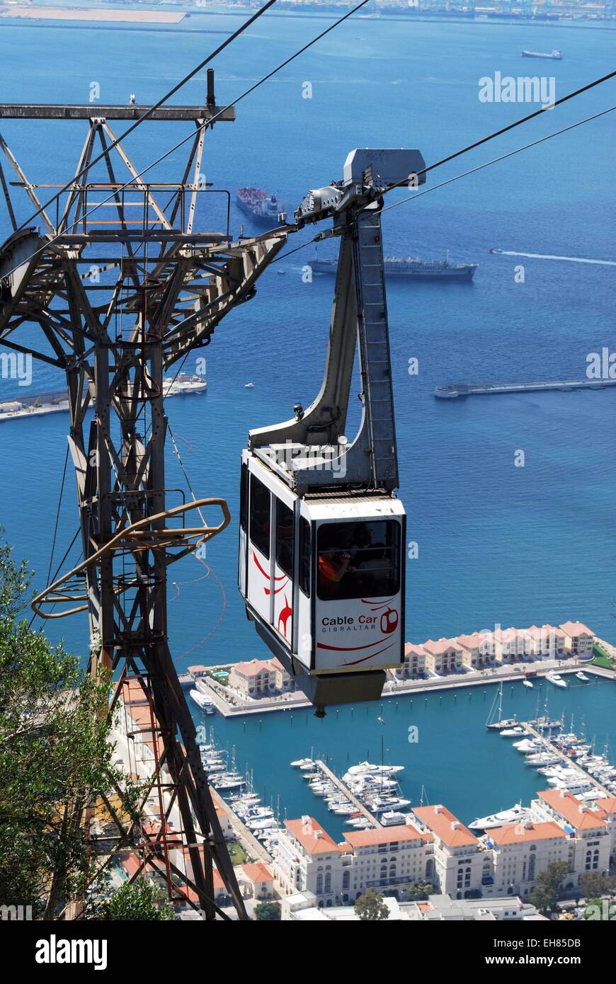 Gibraltar cable car harbour hi-res stock photography and images - Alamy