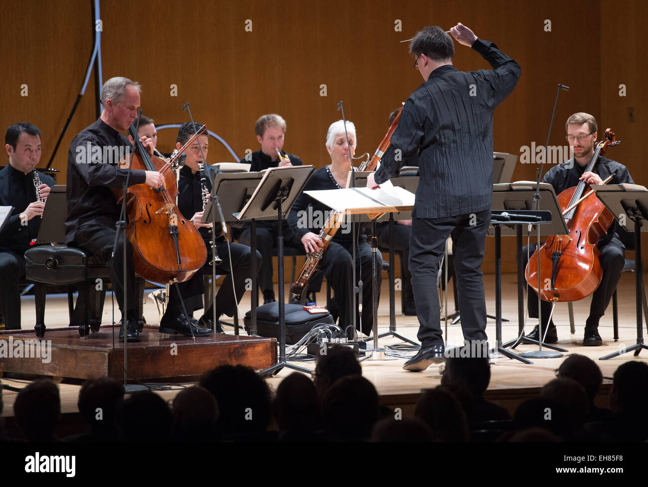 March 7, 2015 - Manhattan, New York, U.S. - ALAN GILBERT conducts the ...