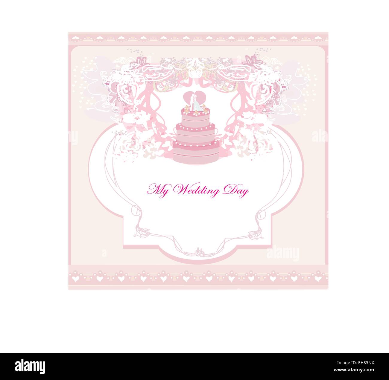 wedding cake card design Stock Vector Image & Art - Alamy