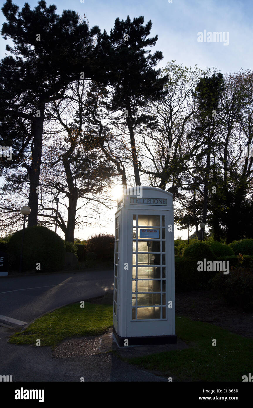 A white telephone box type K6 by Giles Gilbert Scott, 1935, Kingston ...