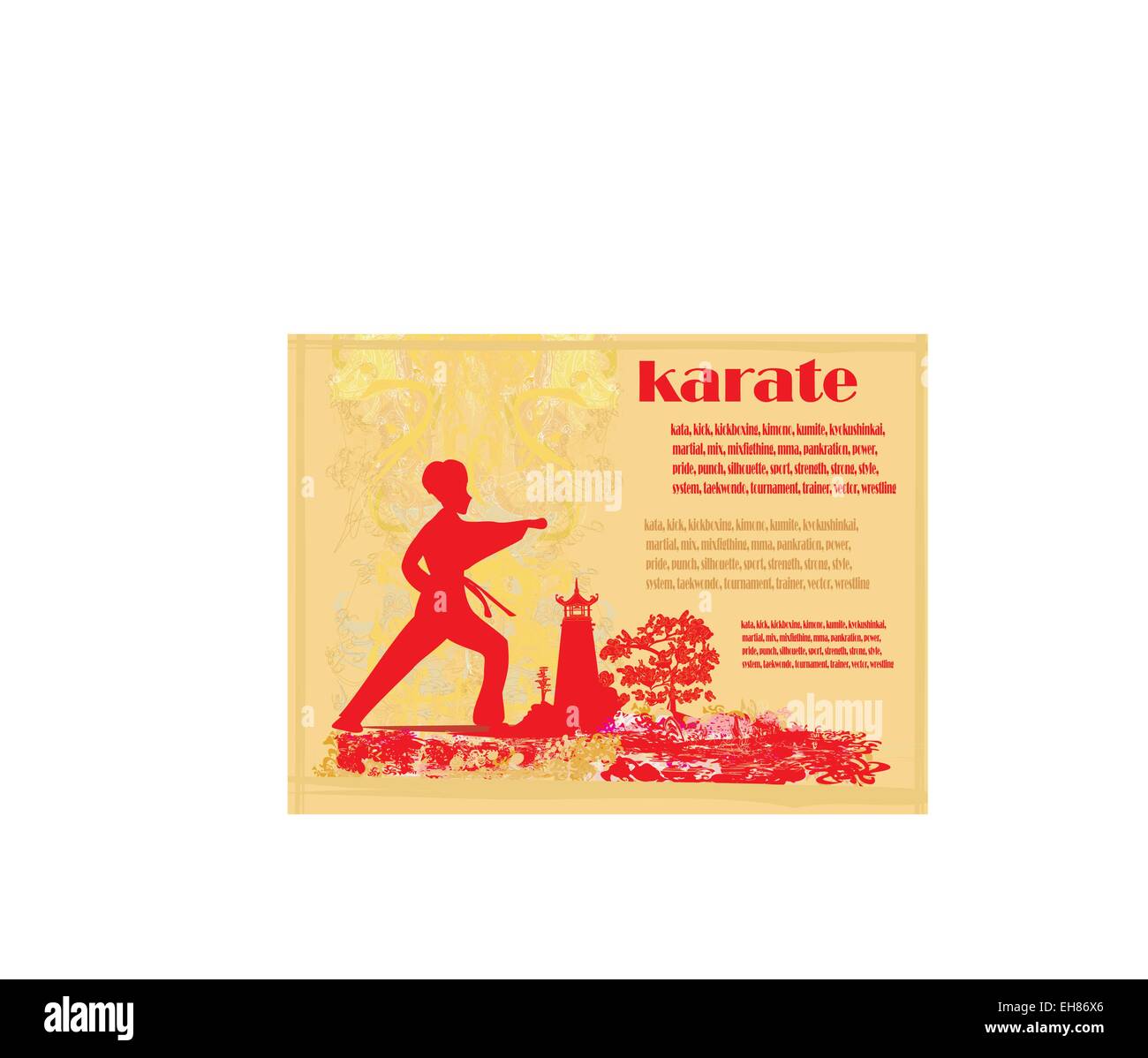 karate Grunge card Stock Vector Image & Art - Alamy