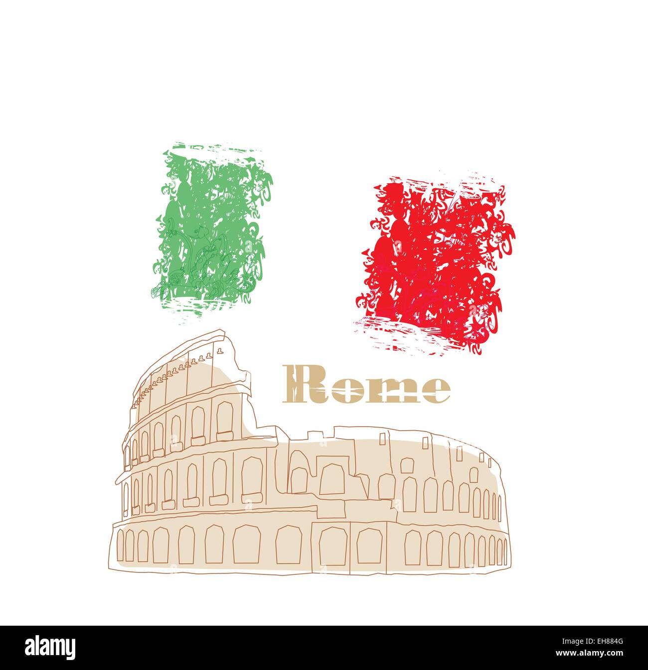 Structure of colosseum Stock Vector Images - Alamy