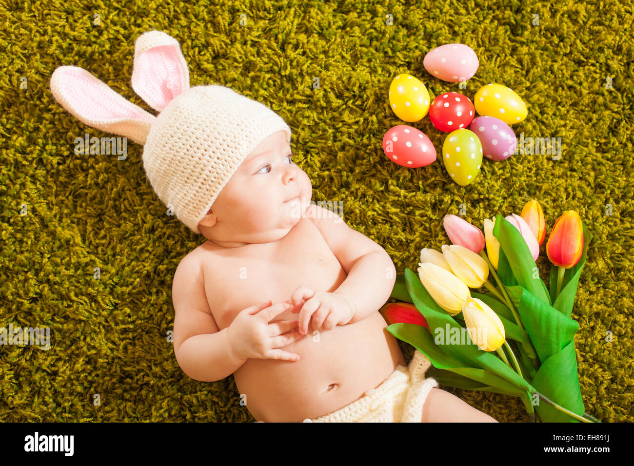 Baby Easter bunny Stock Photo - Alamy