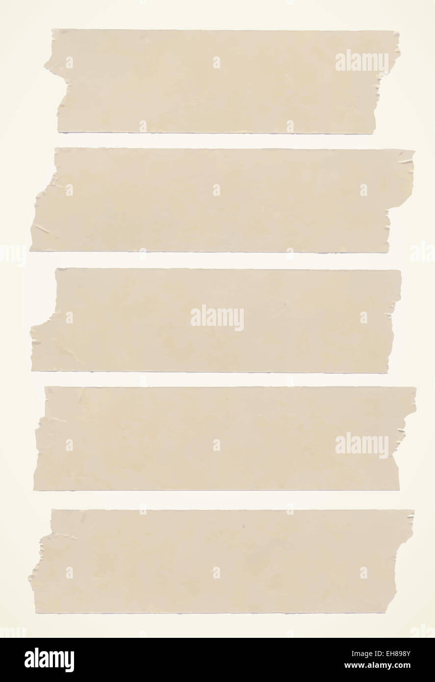 Set of horizontal and different size sticky type,adhesive pieces Stock ...