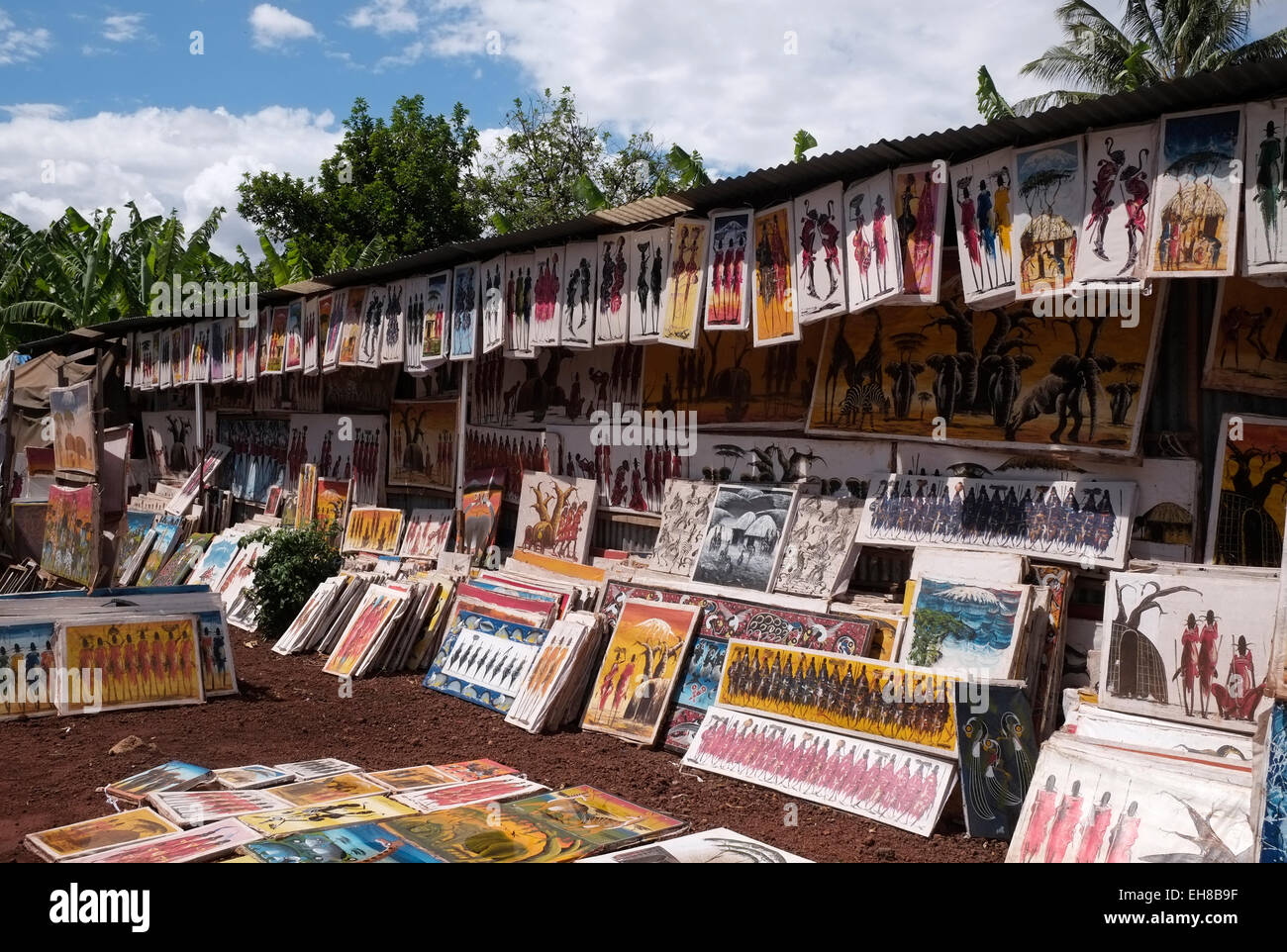A souvenir shop in Karatu village at the Arusha Region of northern ...