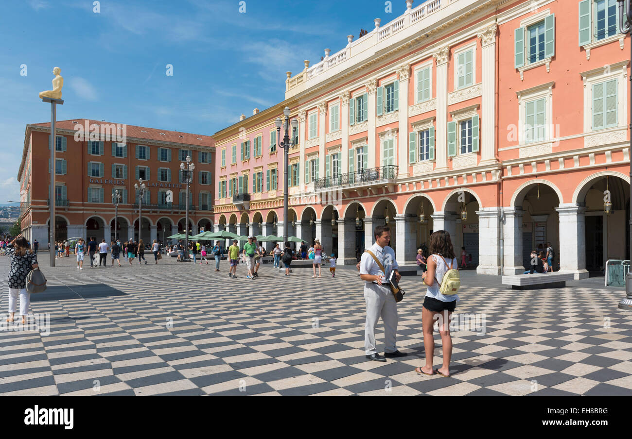 Nice France - Place Massena square, Cote d'Azur, Provence, French ...