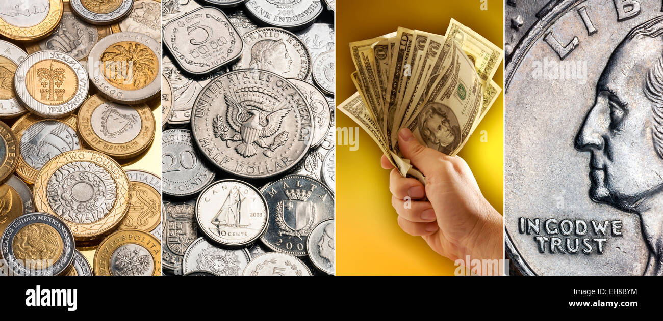 Coins and banknotes Stock Photo - Alamy