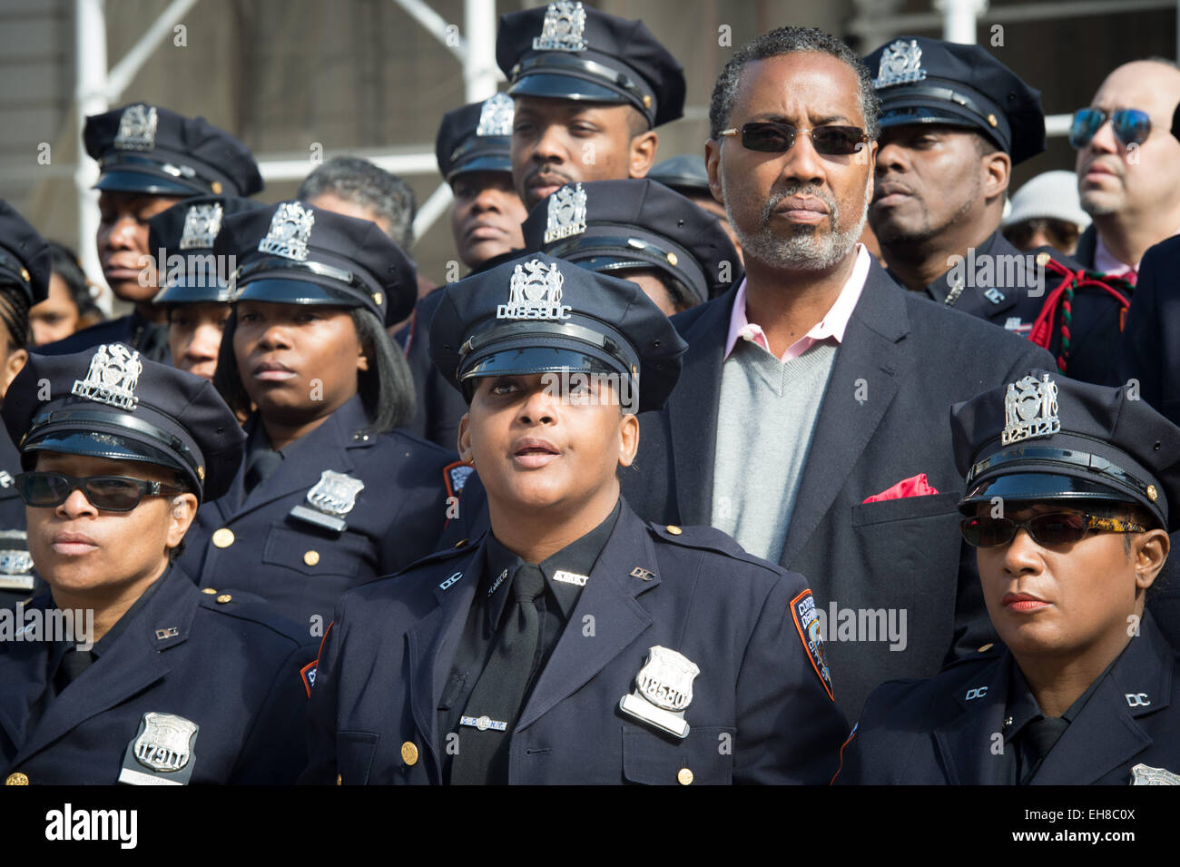 Manhattan, New York, USA. 8th Mar, 2015. Correction Officer Rosa (first ...
