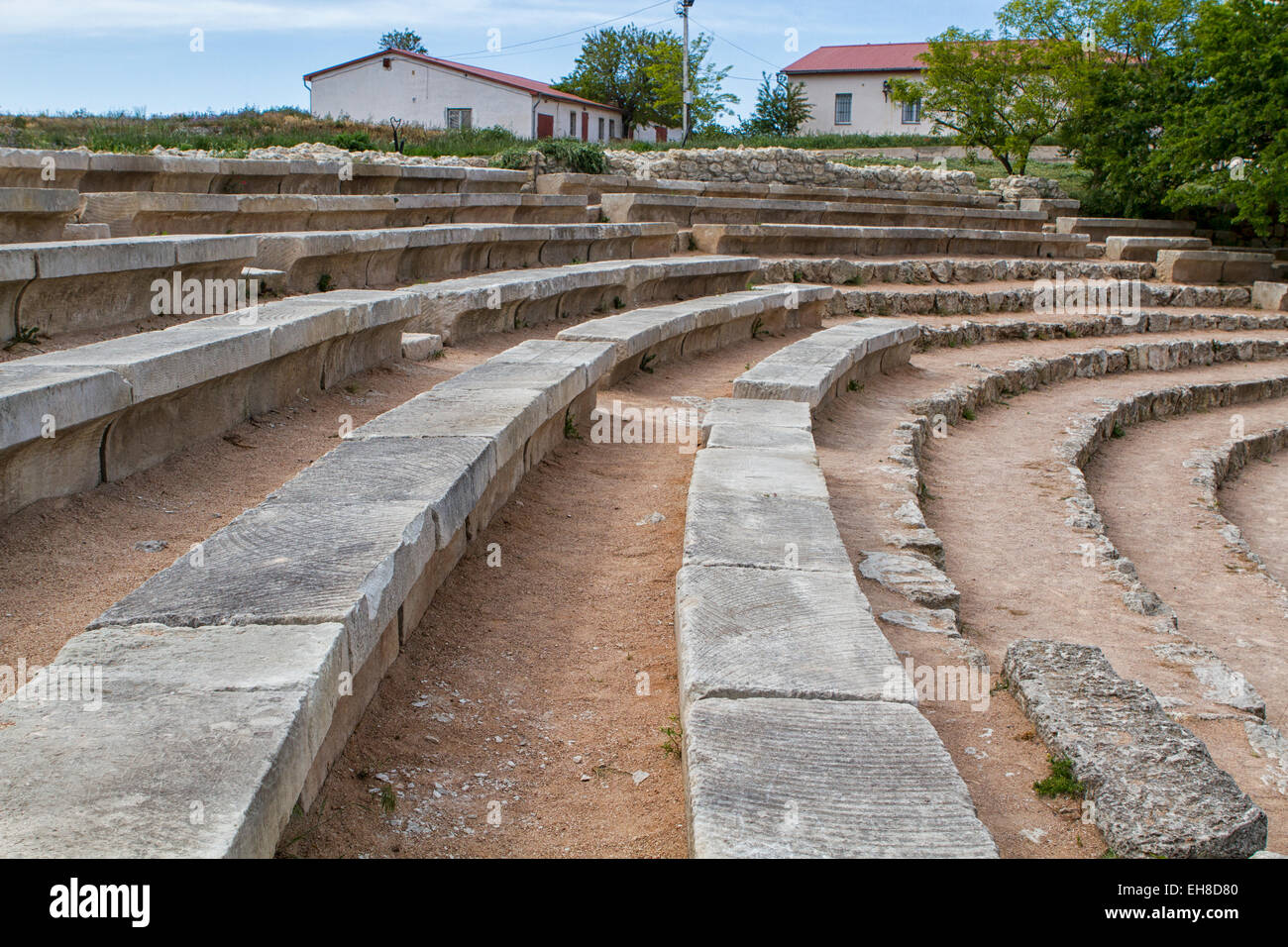 The remains of the ancient city of Chersonesus, 528 years. BCE. Oe ...