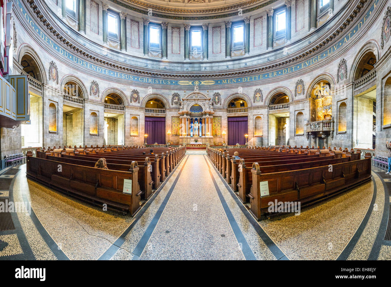 Frederik's Church interior. Popularly known as The Marble Church, it ...