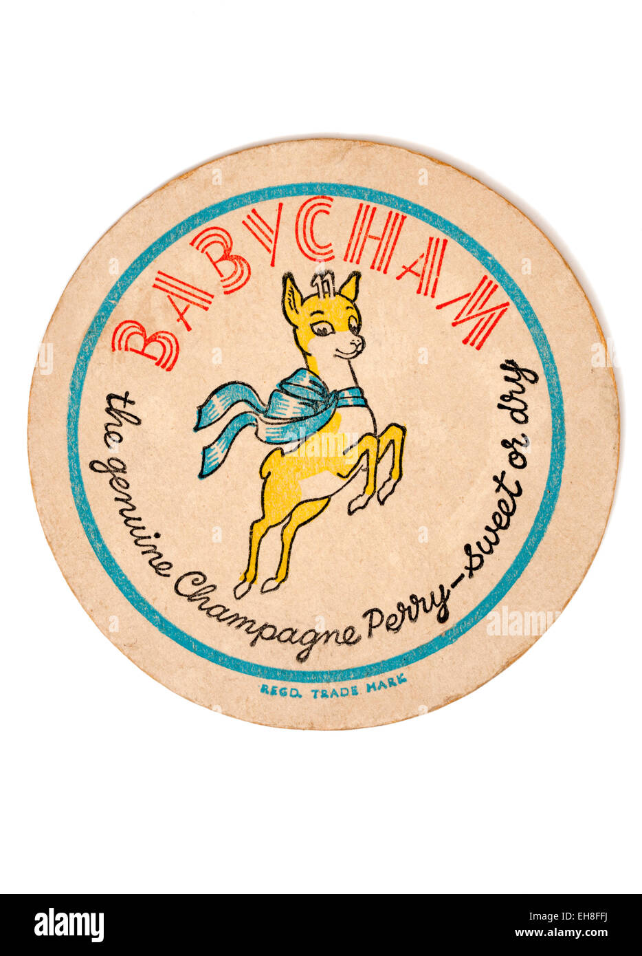 Vintage Beermat Advertising Babycham Drink Stock Photo - Alamy