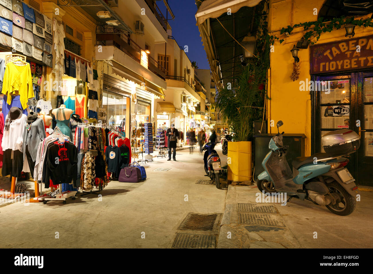 Shops in Plaka in centre of Athens, Greece Stock Photo - Alamy