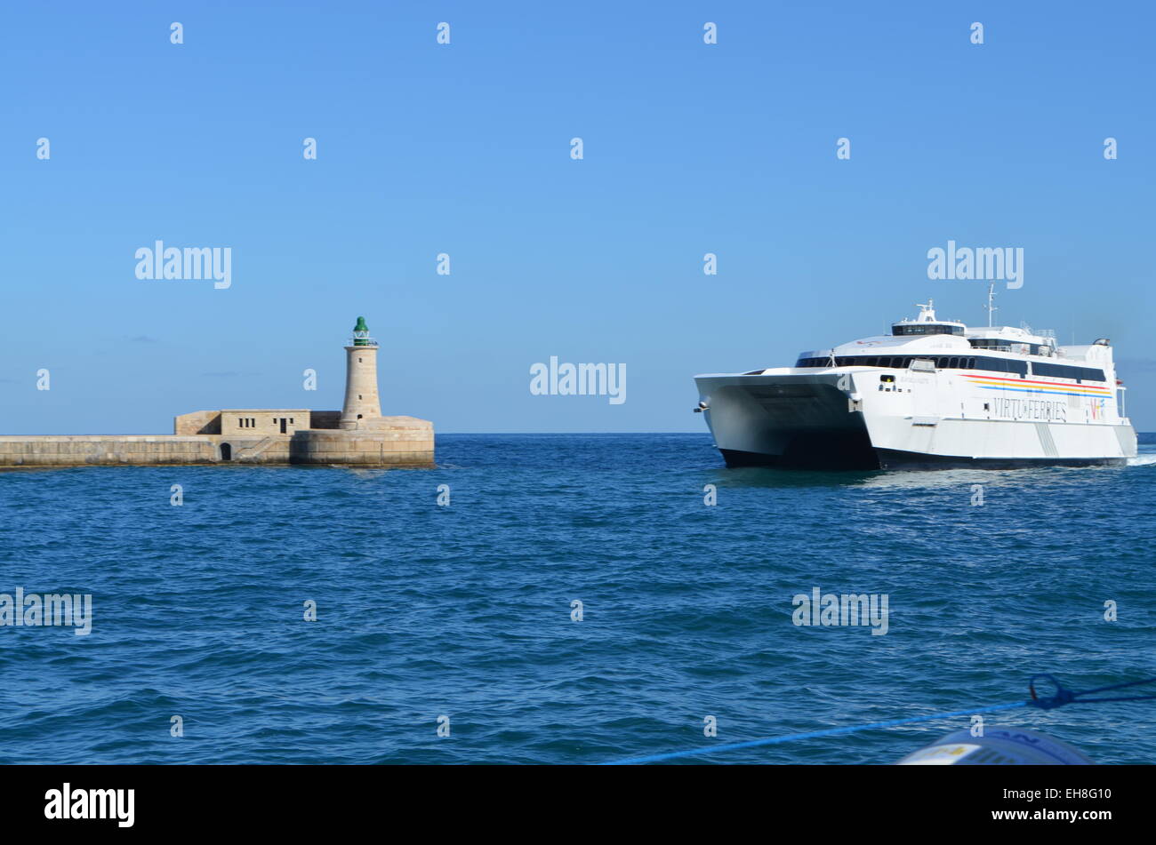 Valletta, Malta Harbour, Out to sea again and past the Harbour ...