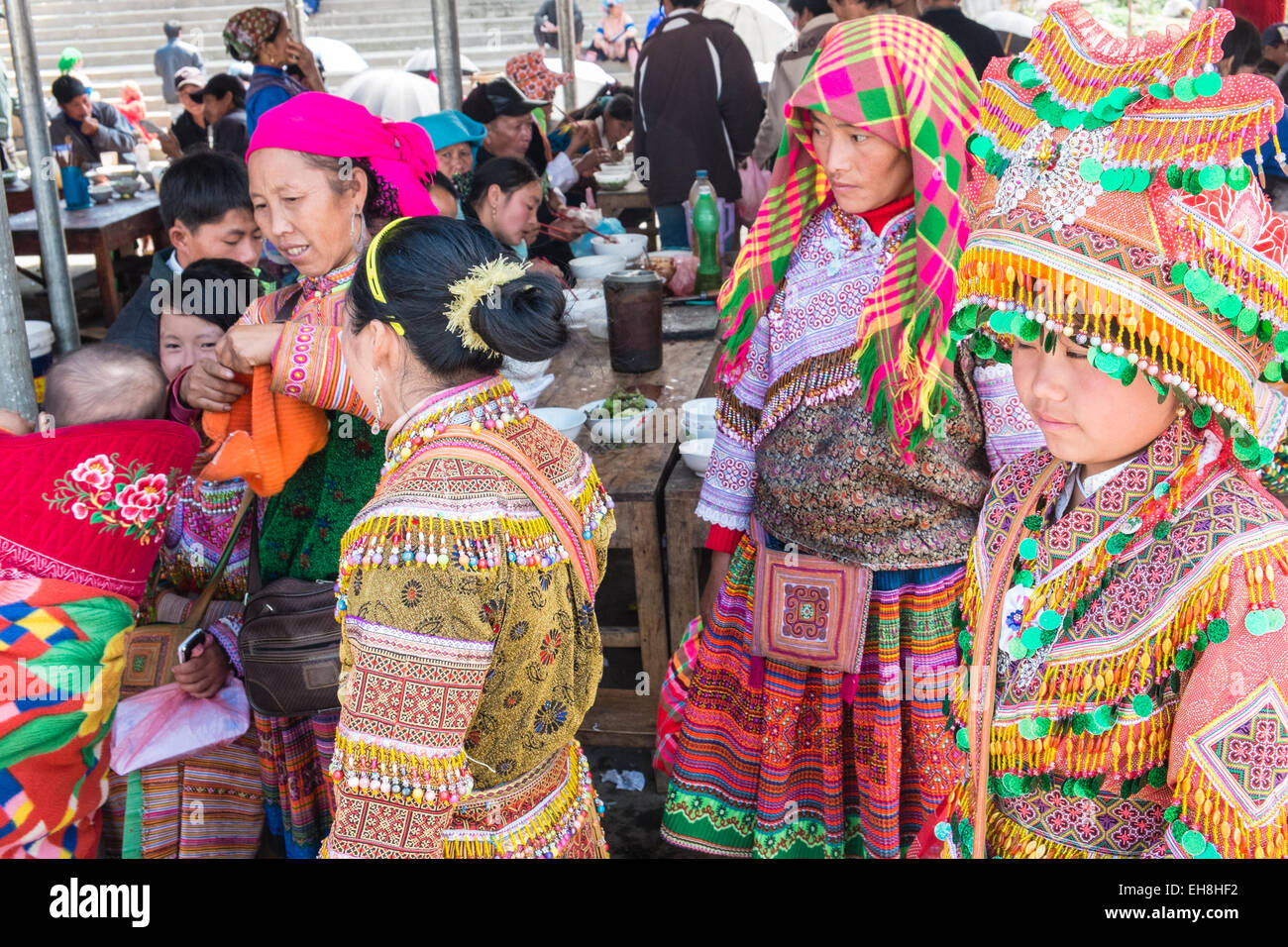 Bac Ha Sunday Market famed for buffalo selling near Lao Cai, and Sa Pa ...