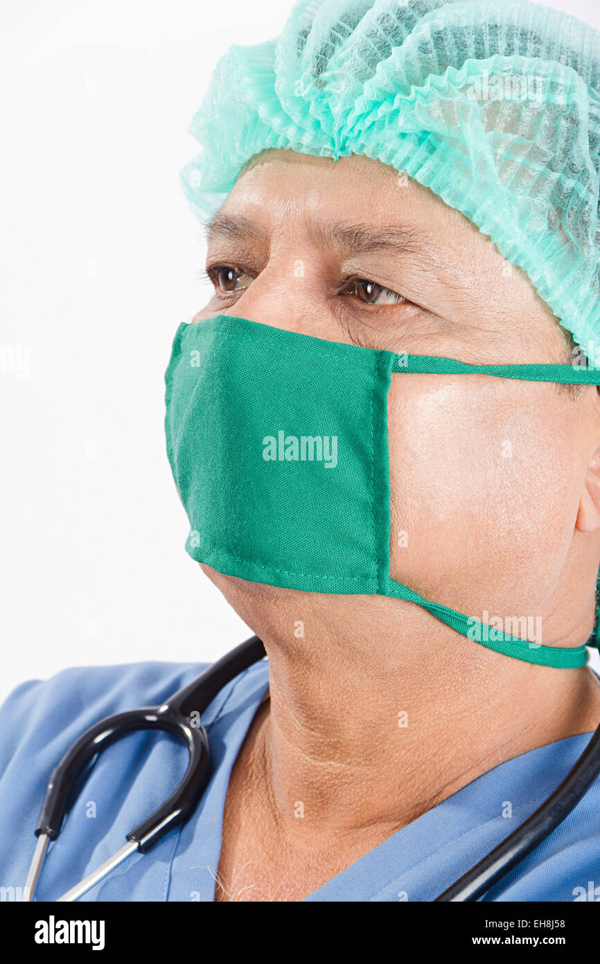 1 indian Senior Adult Man Surgeon doctor Thinking Stock Photo - Alamy