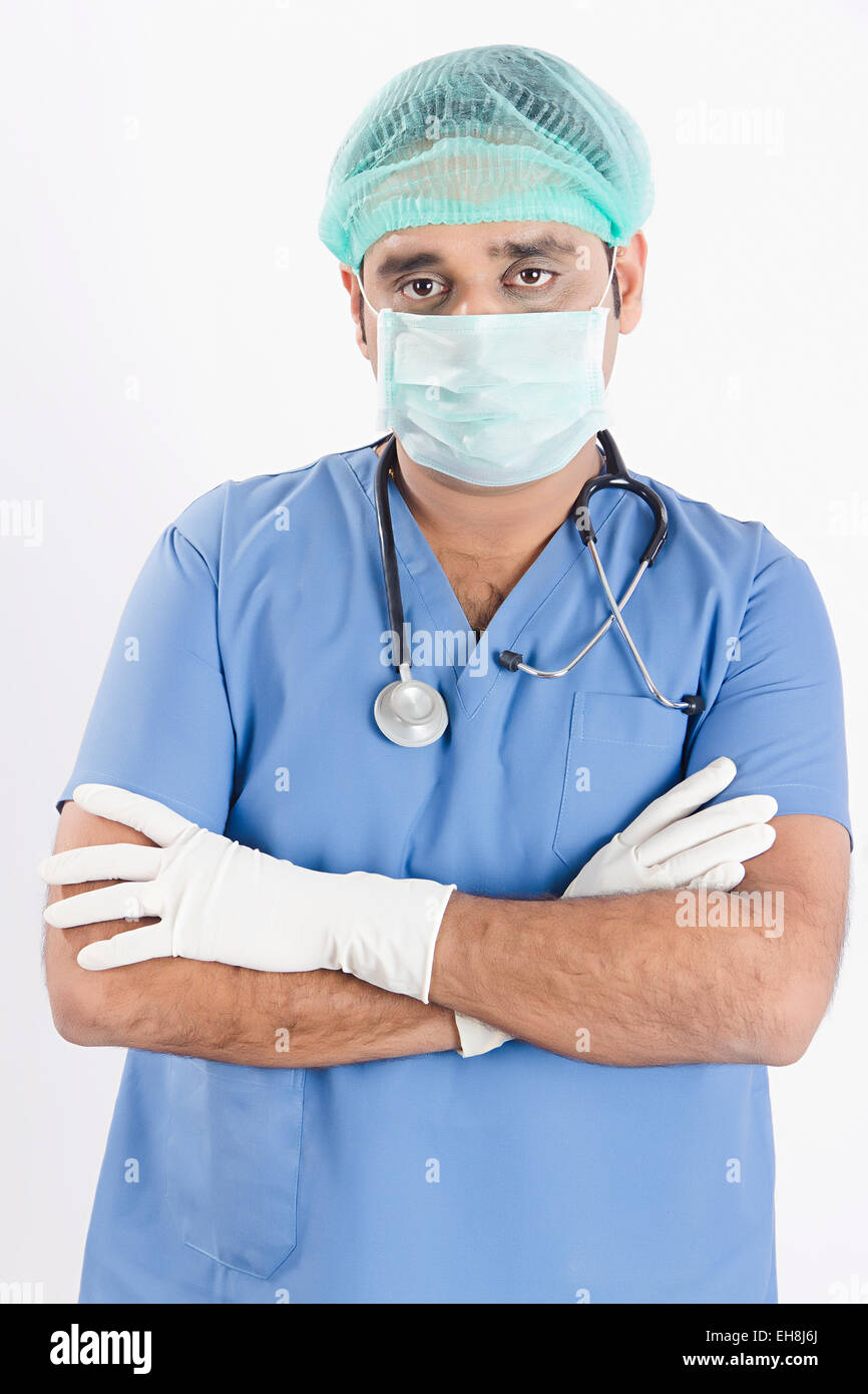 1 indian Adult Man Surgeon doctor standing pose Stock Photo - Alamy