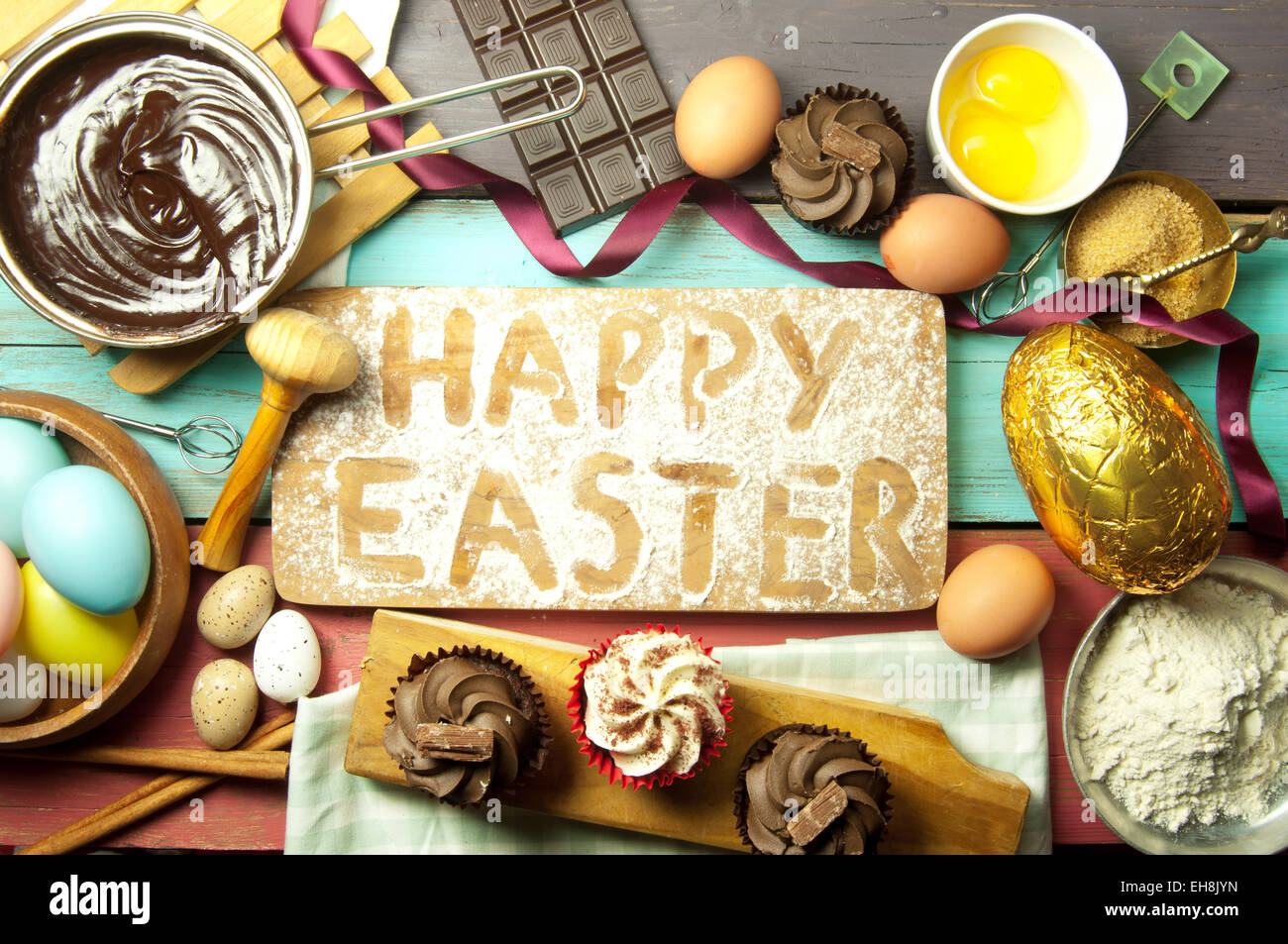Easter baking background Stock Photo - Alamy