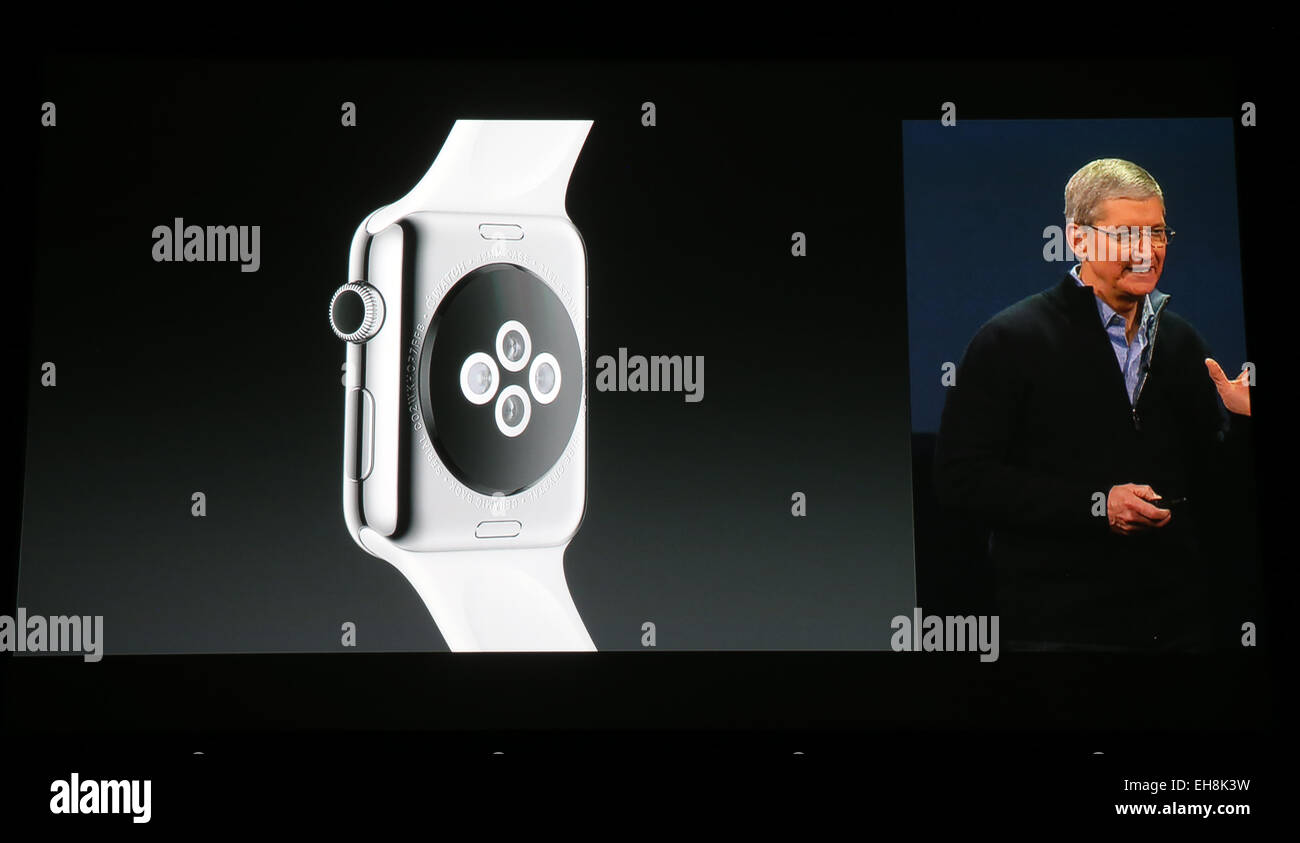 The presentation of the new Apple Watch by the company's CEO Tim Cook ...