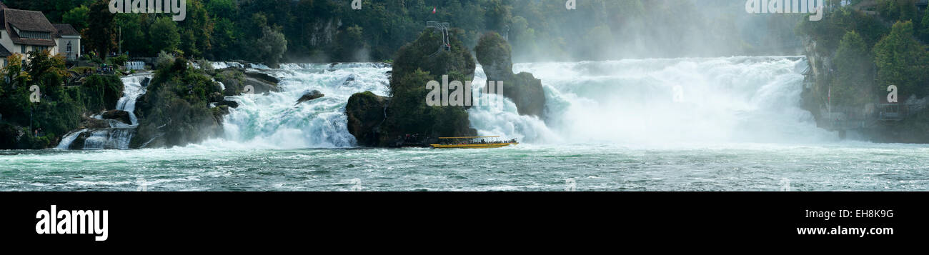 Rhine Falls northern Switzerland, panorama Stock Photo - Alamy