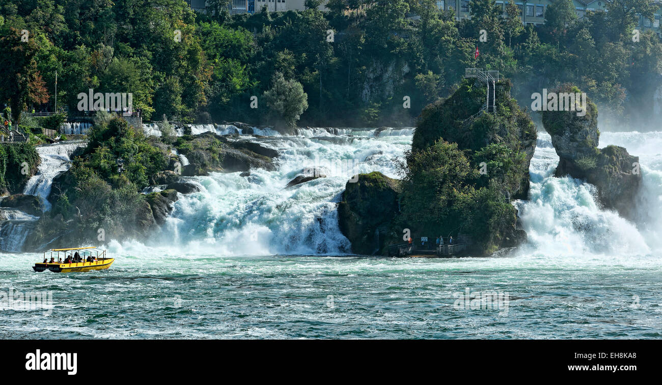 Rhine River Falls Northern Switzerland, Panorama Stock Photo - Alamy