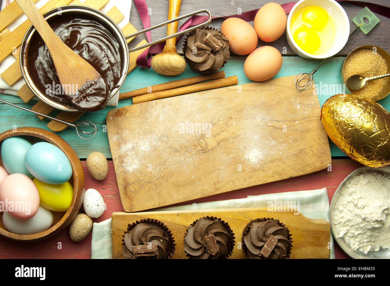 Easter baking background Stock Photo - Alamy