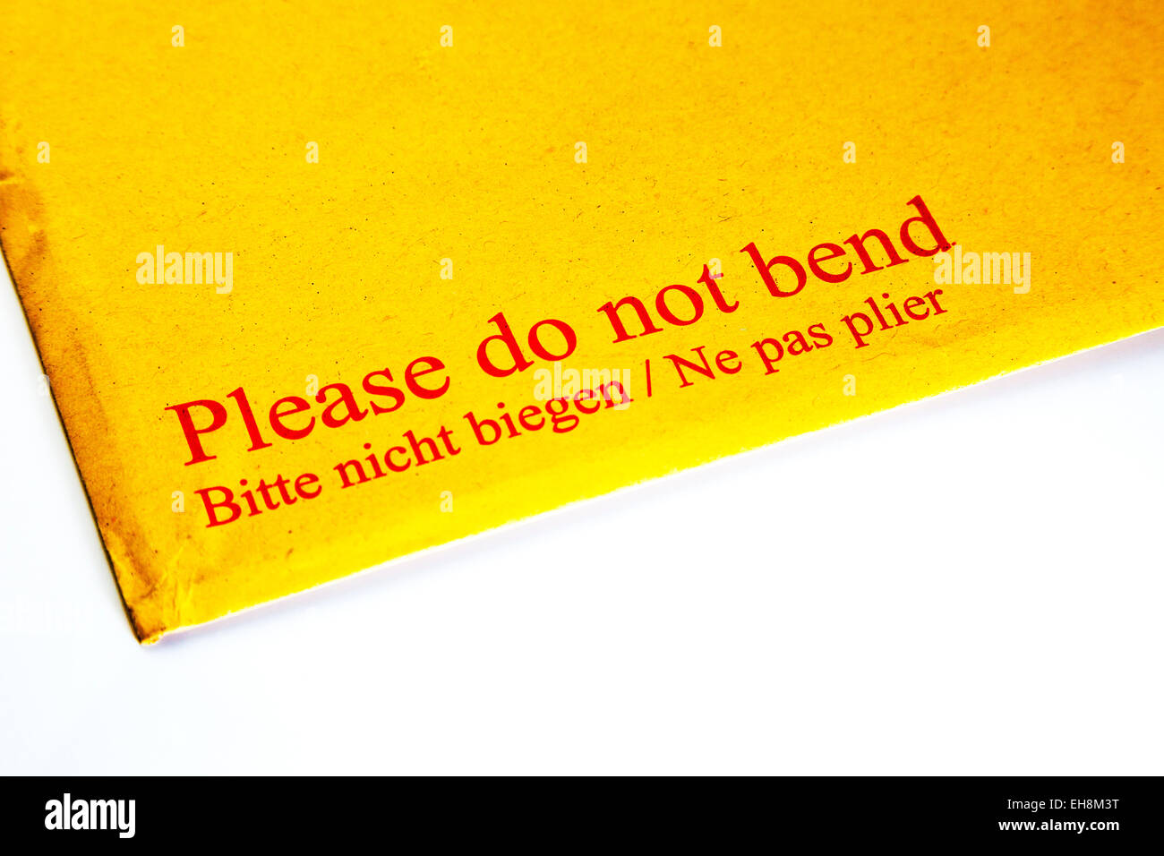 Please do not bend envelope letter written words bitte nicht biegen ne ...