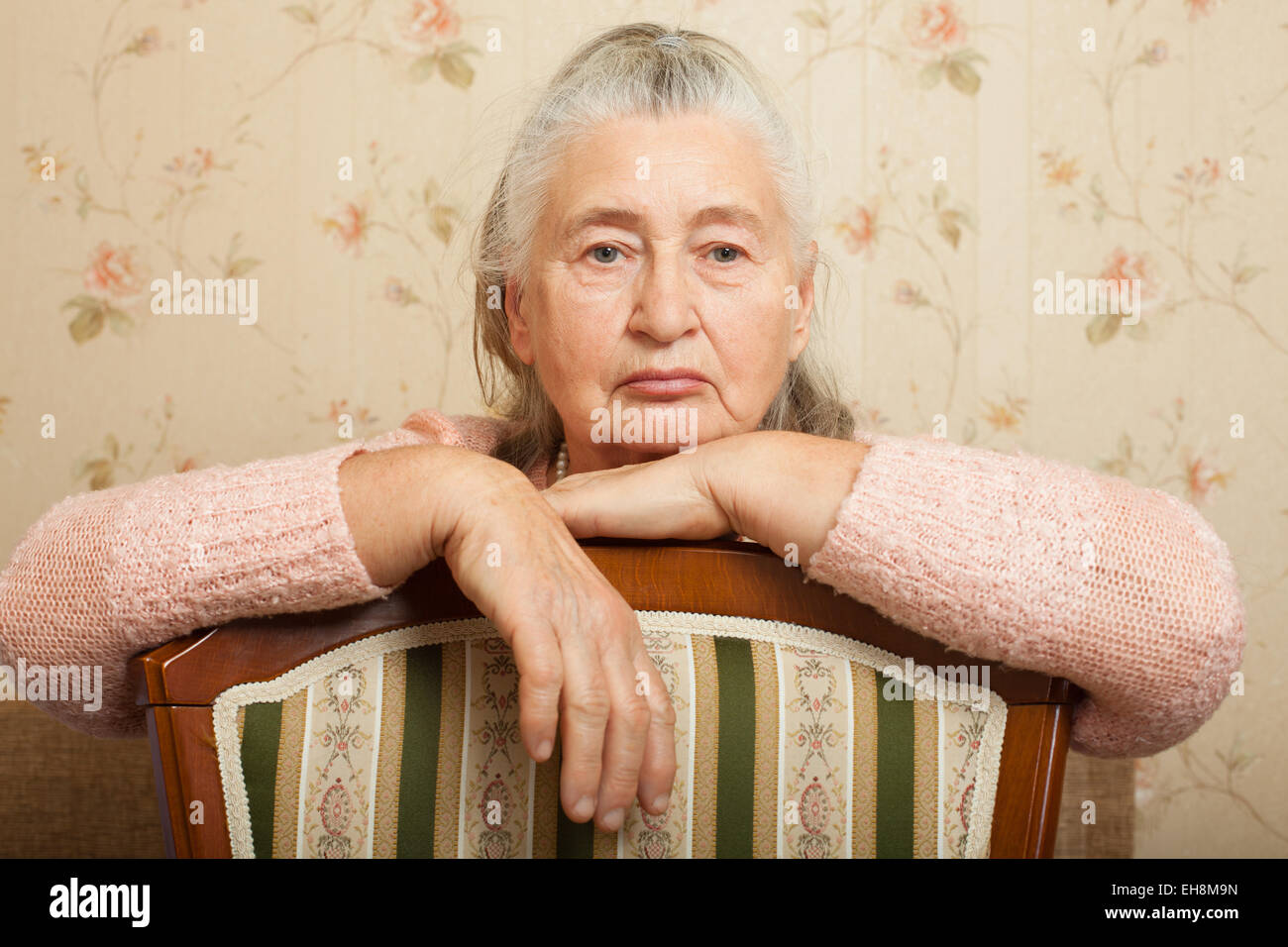 Woman older cold home hi-res stock photography and images - Alamy