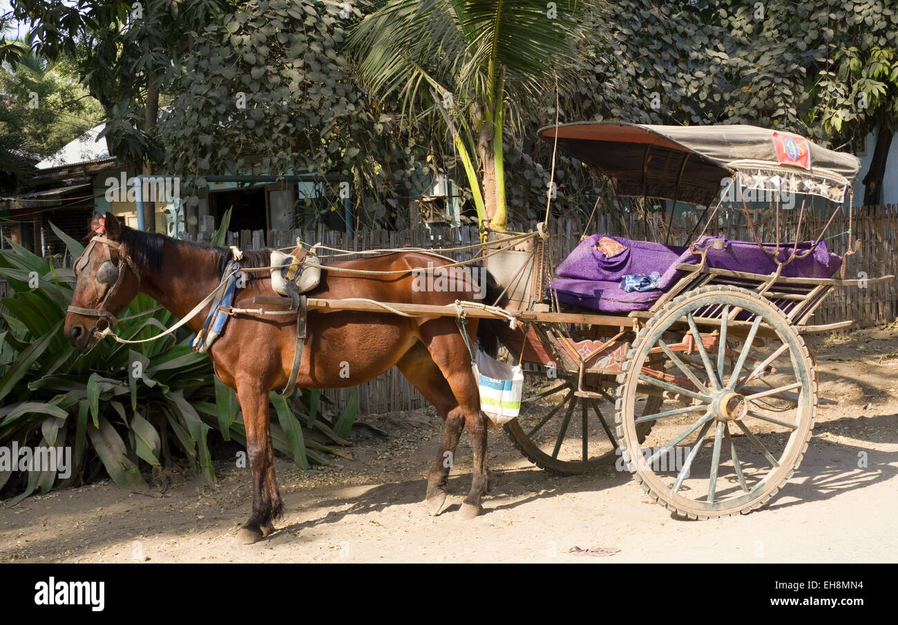 Horse cart Bagan Myanmar Stock Photo - Alamy