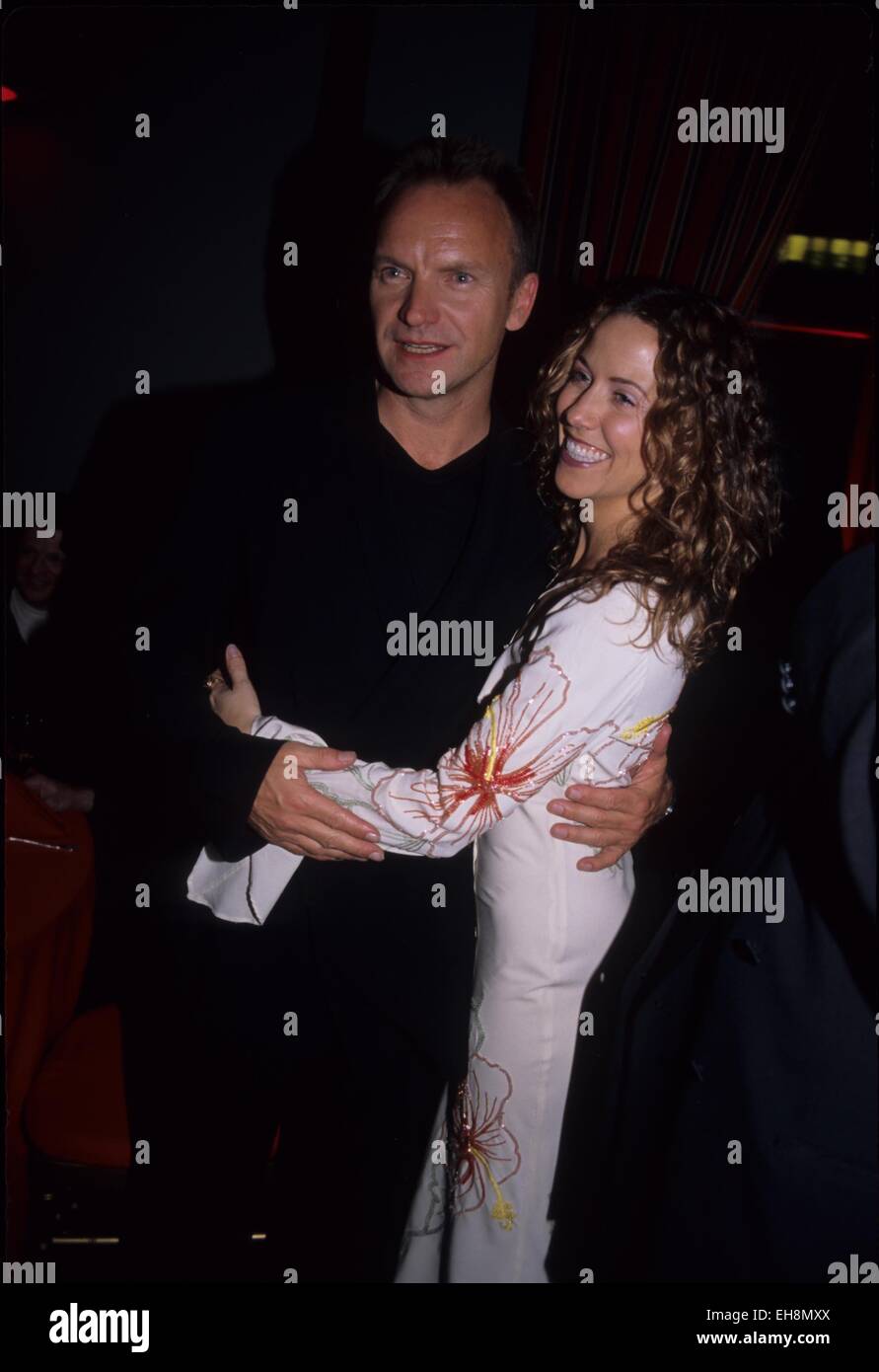 STING with Sheryl Crow at the 1998 Polygram Grammy Awards Party at the ...