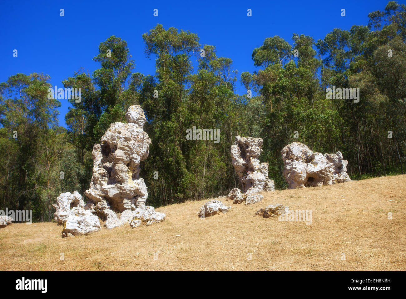 "Enchanted stones", special rocks shaped by weathering, in Sicily Stock ...